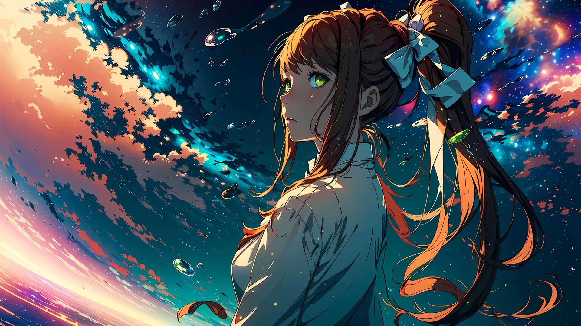 ai 心跳文学部 莫妮卡沉思 壁纸 动漫电脑壁纸 - Like壁纸网